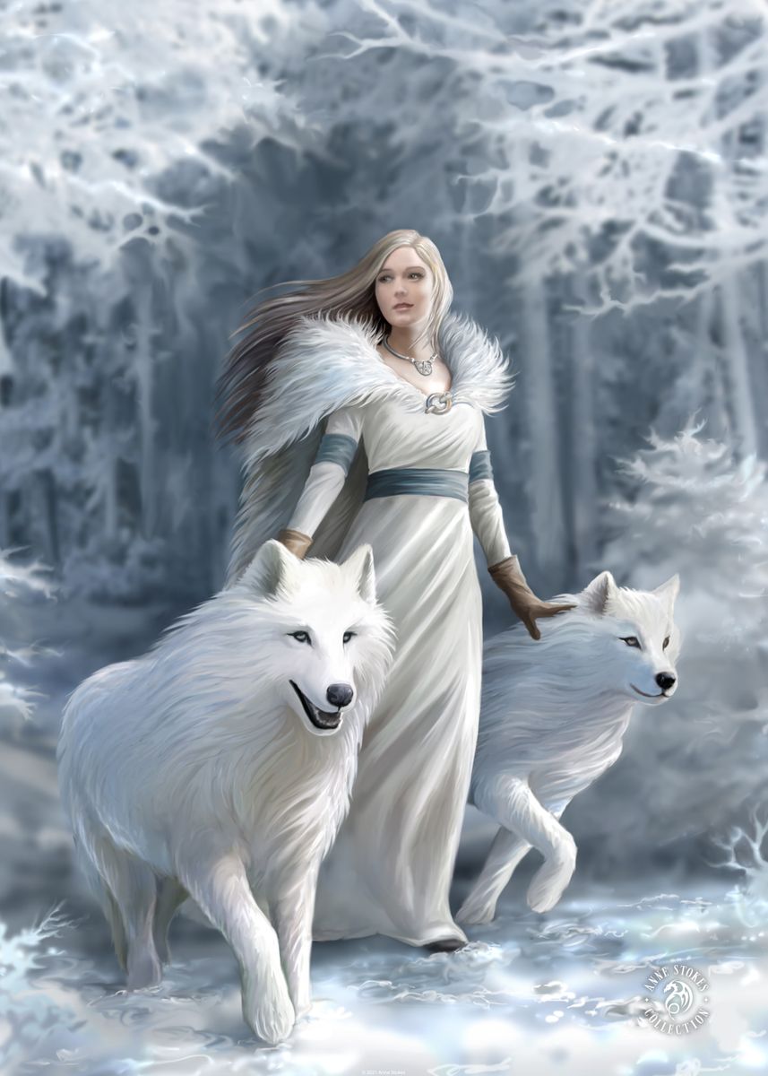 'Winter Guardians' Poster, picture, metal print, paint by Anne Stokes ...