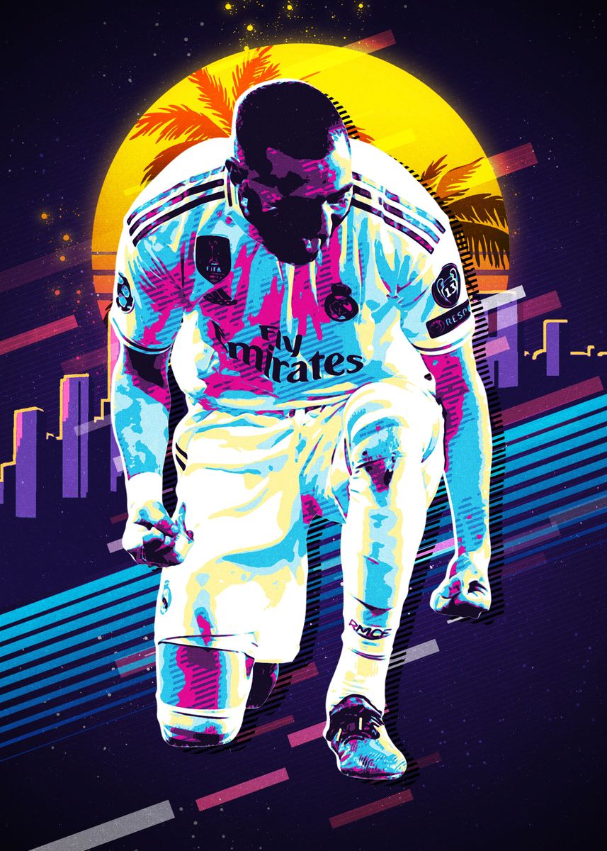 'Karim Benzema Football' Poster, picture, metal print, paint by EPL ...