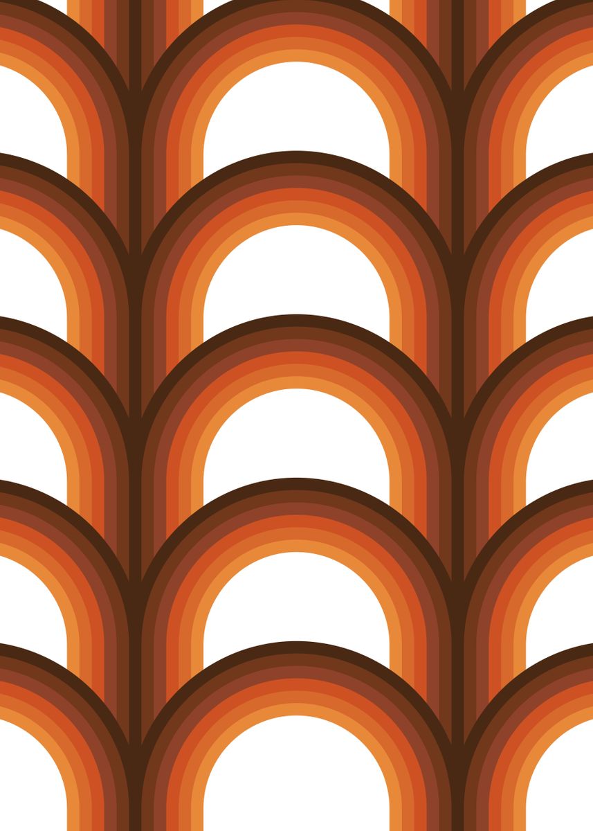 '70s Rising Sun Pattern 1' Poster by Josh B | Displate