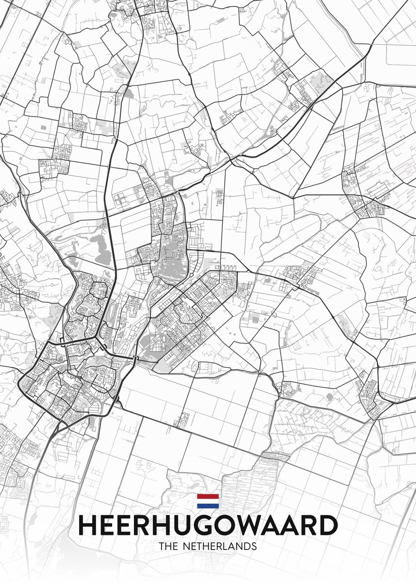 'Heerhugowaard NL' Poster, picture, metal print, paint by IMR Designs ...
