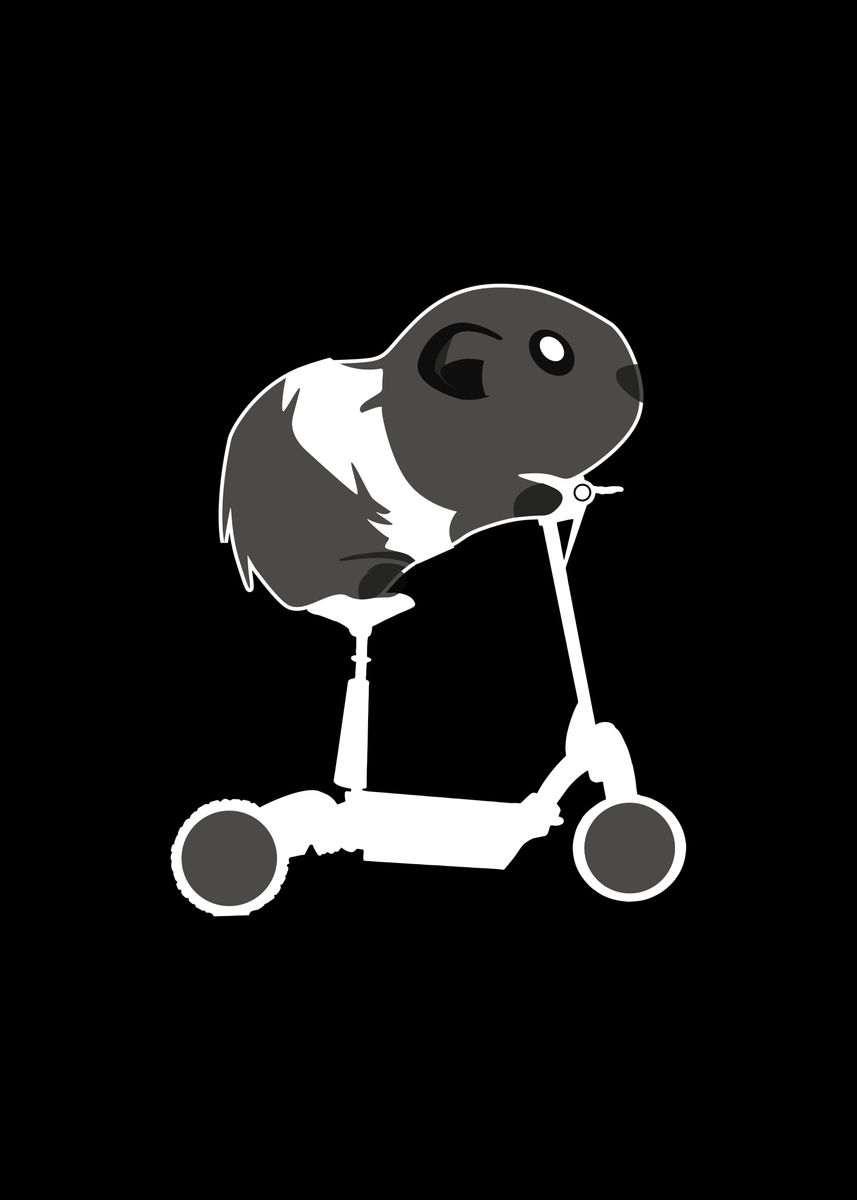 'Bike hamster' Poster by Lukes Pixel Studio | Displate