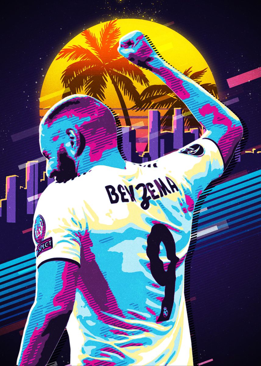 'Karim Benzema Football' Poster, picture, metal print, paint by EPL ...