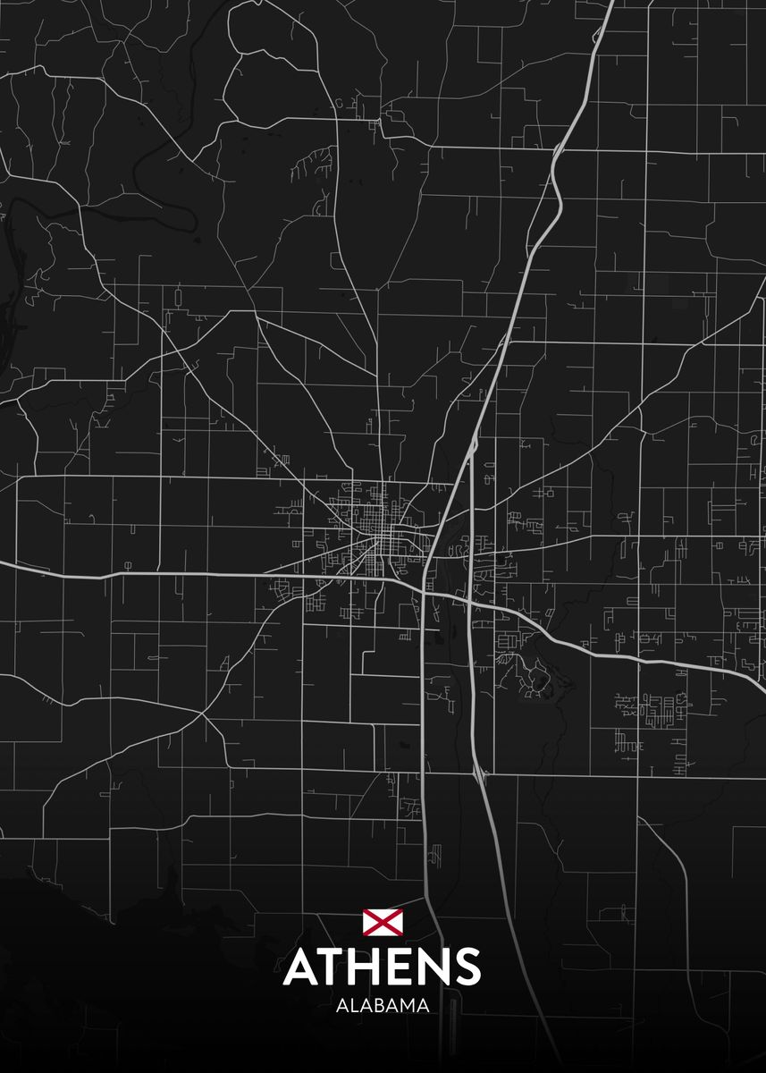 'Athens AL' Poster, picture, metal print, paint by IMR Designs | Displate