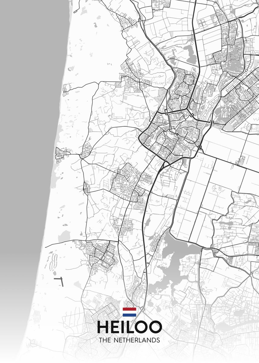 'Heiloo NL' Poster, picture, metal print, paint by IMR Designs | Displate