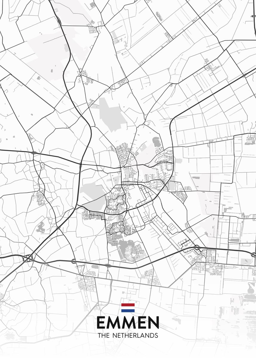 'Emmen NL' Poster, picture, metal print, paint by IMR Designs | Displate