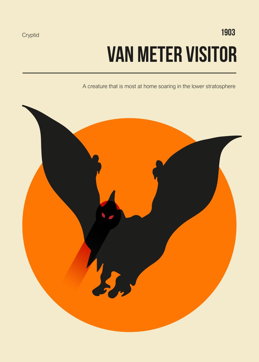 'Van Meter Visitor Cryptid' Poster, picture, metal print, paint by Jorn ...