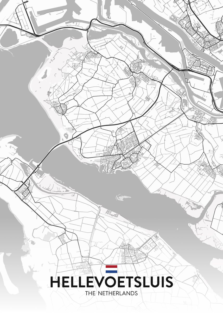 'Hellevoetsluis NL' Poster, picture, metal print, paint by IMR Designs ...