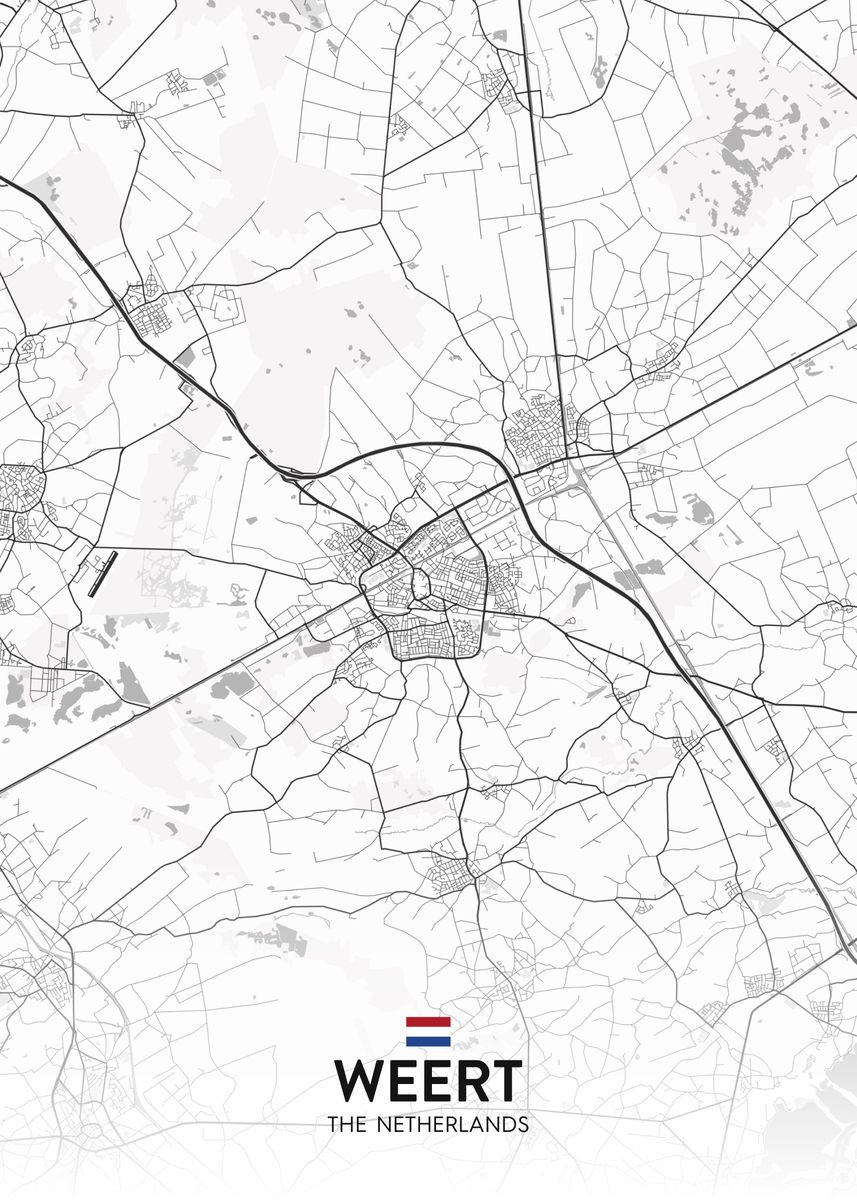 'Weert NL' Poster, picture, metal print, paint by IMR Designs | Displate