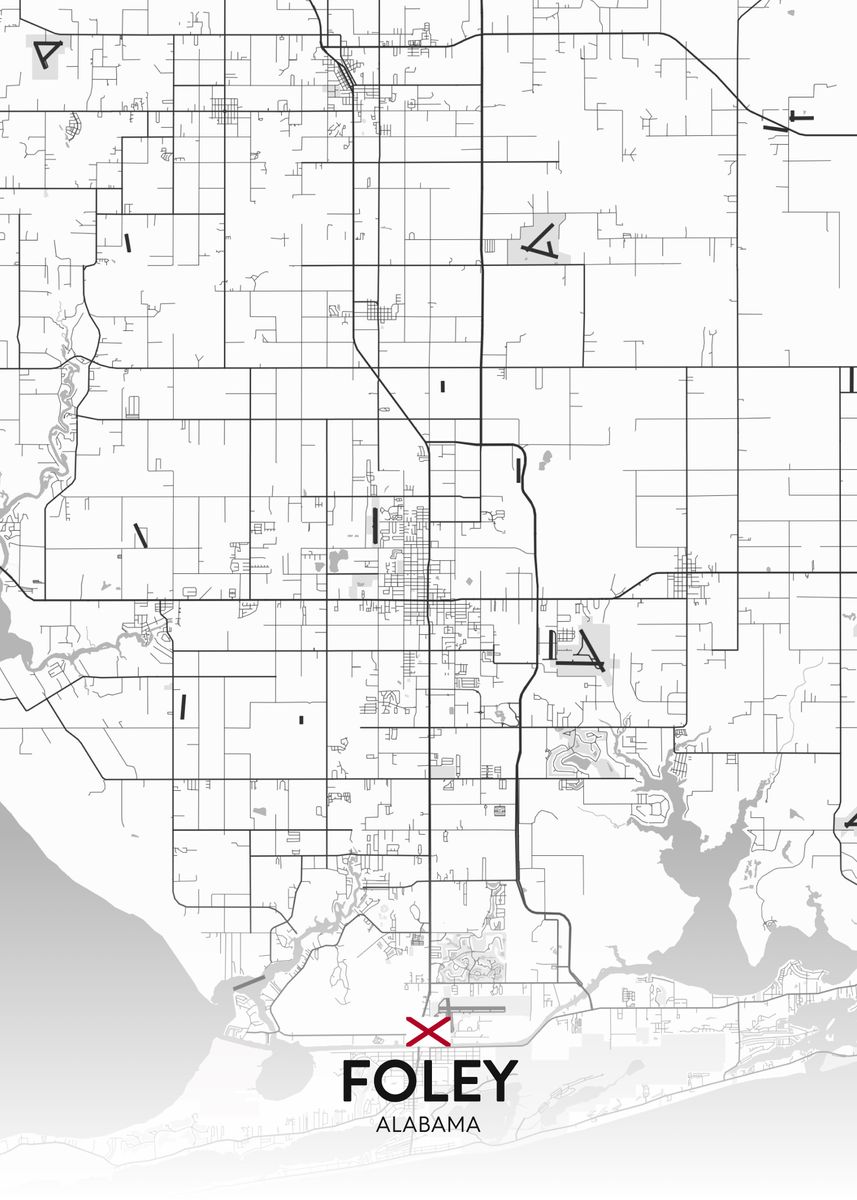 'Foley AL' Poster, picture, metal print, paint by IMR Designs | Displate