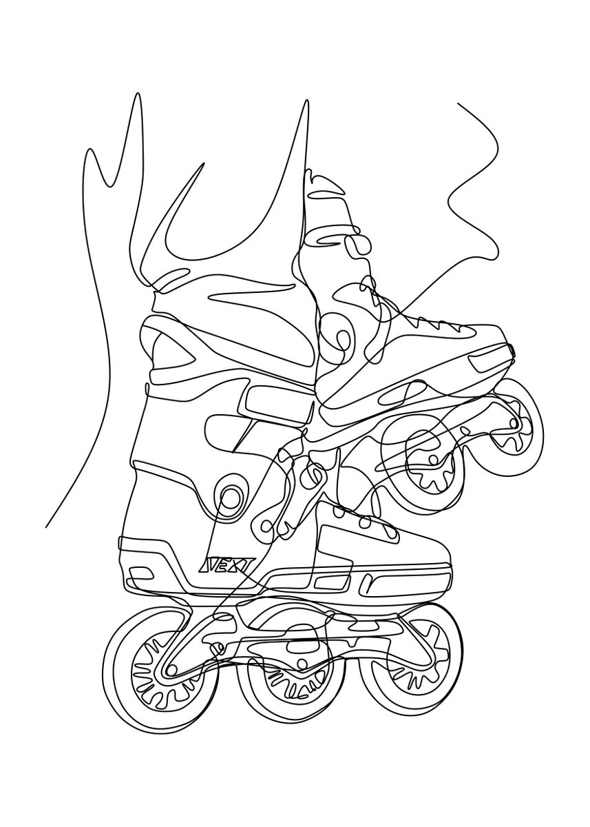 'inline skate' Poster, picture, metal print, paint by Fill Artwork ...