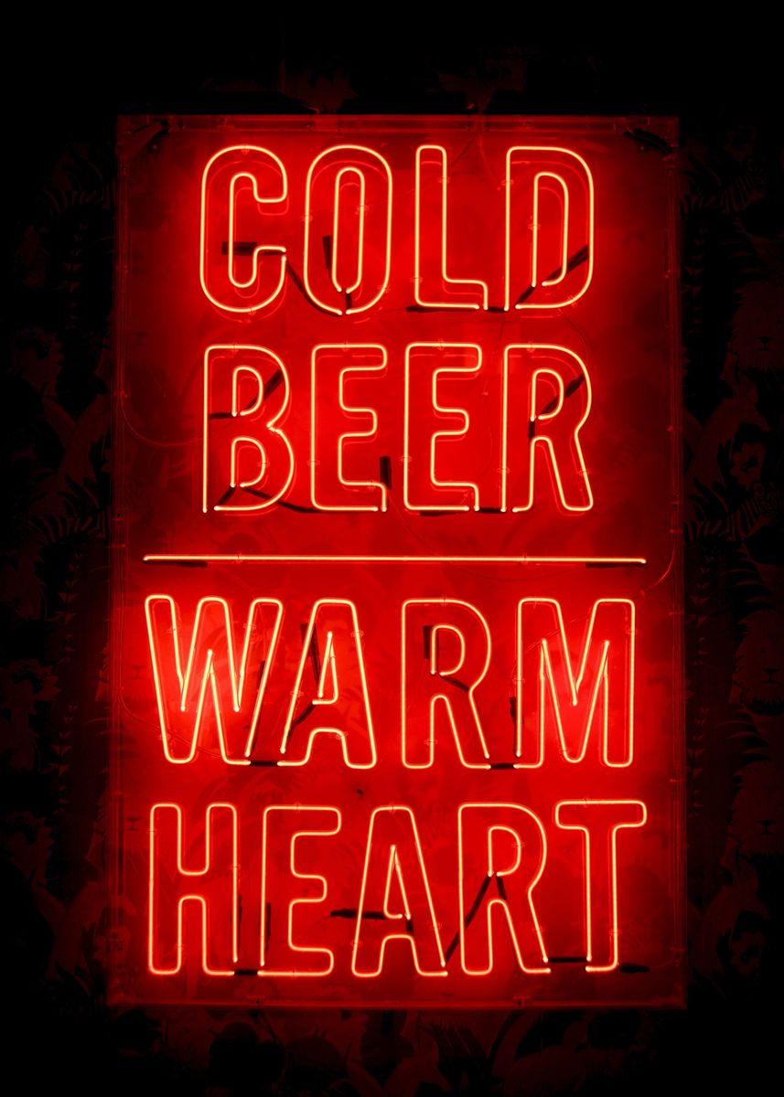 'Cold Beer Neon Sign' Poster by VenomUnrefined | Displate