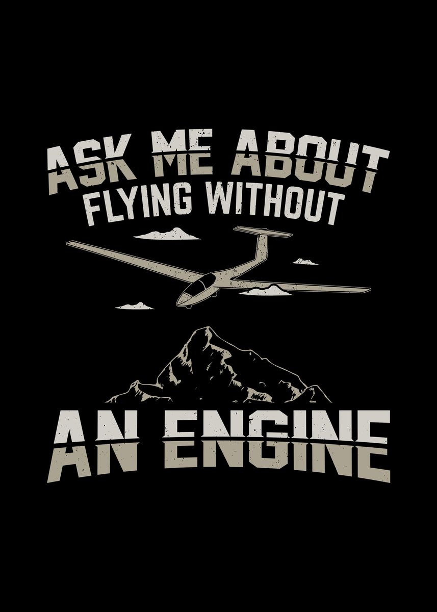 'Sailplaning Gliding Glider' Poster, picture, metal print, paint by TW ...