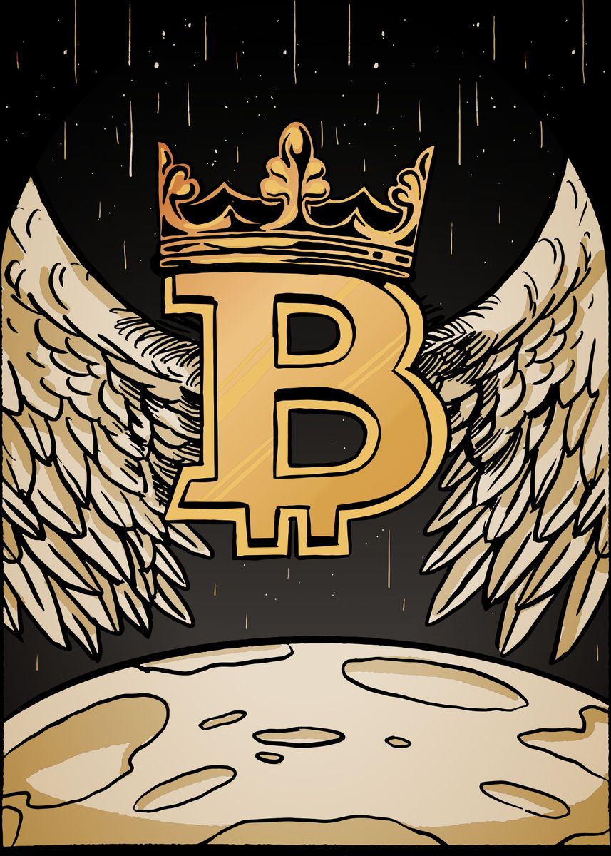 'Bitcoin Angel' Poster, picture, metal print, paint by BestPrints ...