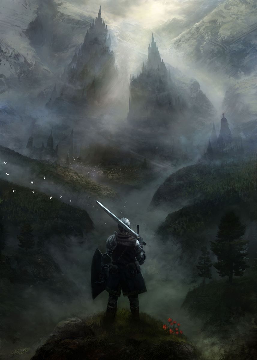 'Fallen City' Poster, picture, metal print, paint by Gourd | Displate