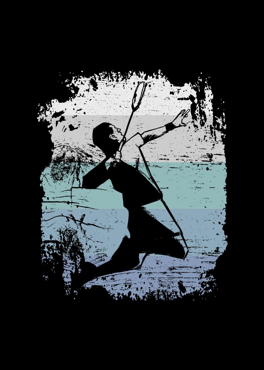 'Badminton Player Retro' Poster, picture, metal print, paint by ...
