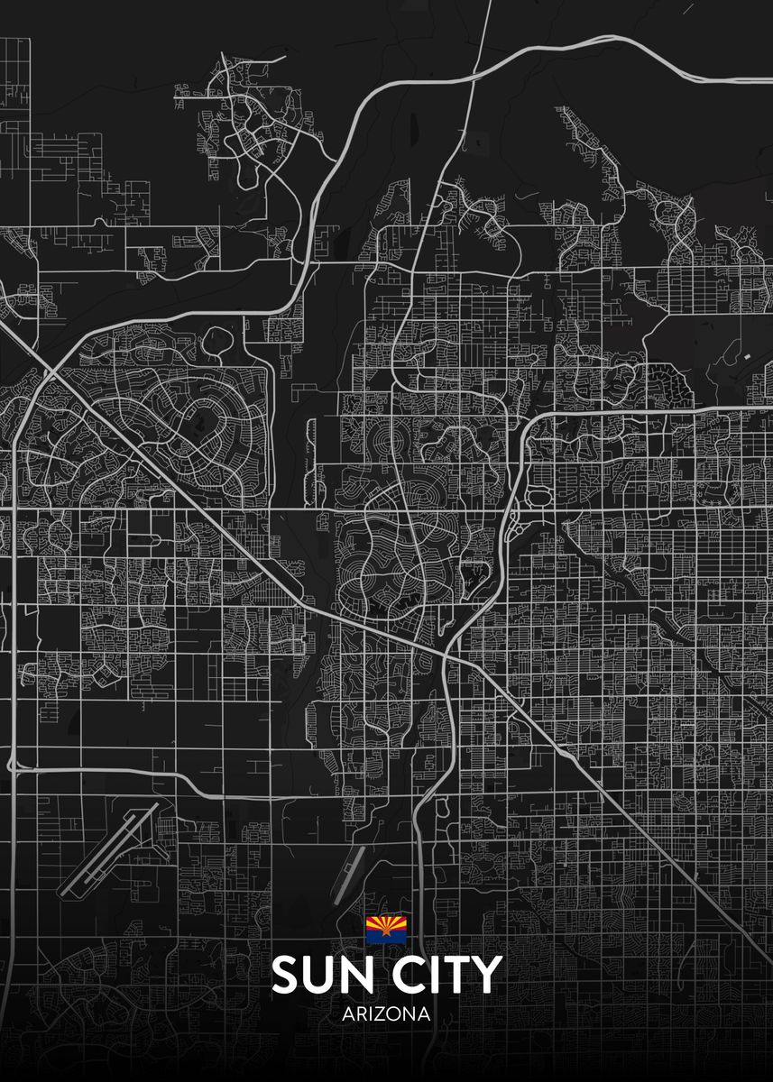 'Sun City AZ' Poster, picture, metal print, paint by IMR Designs | Displate