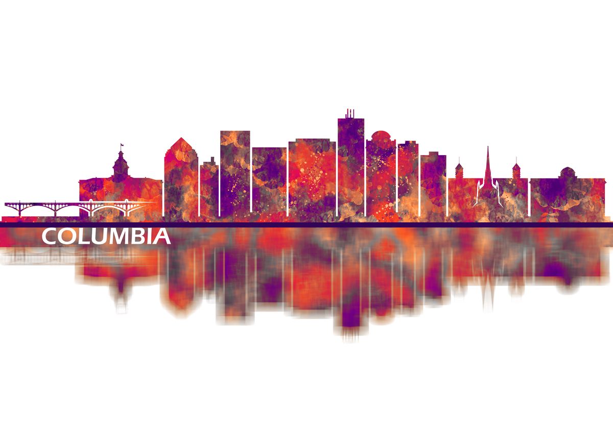 'Columbia USA Skyline' Poster by Towseef Dar | Displate