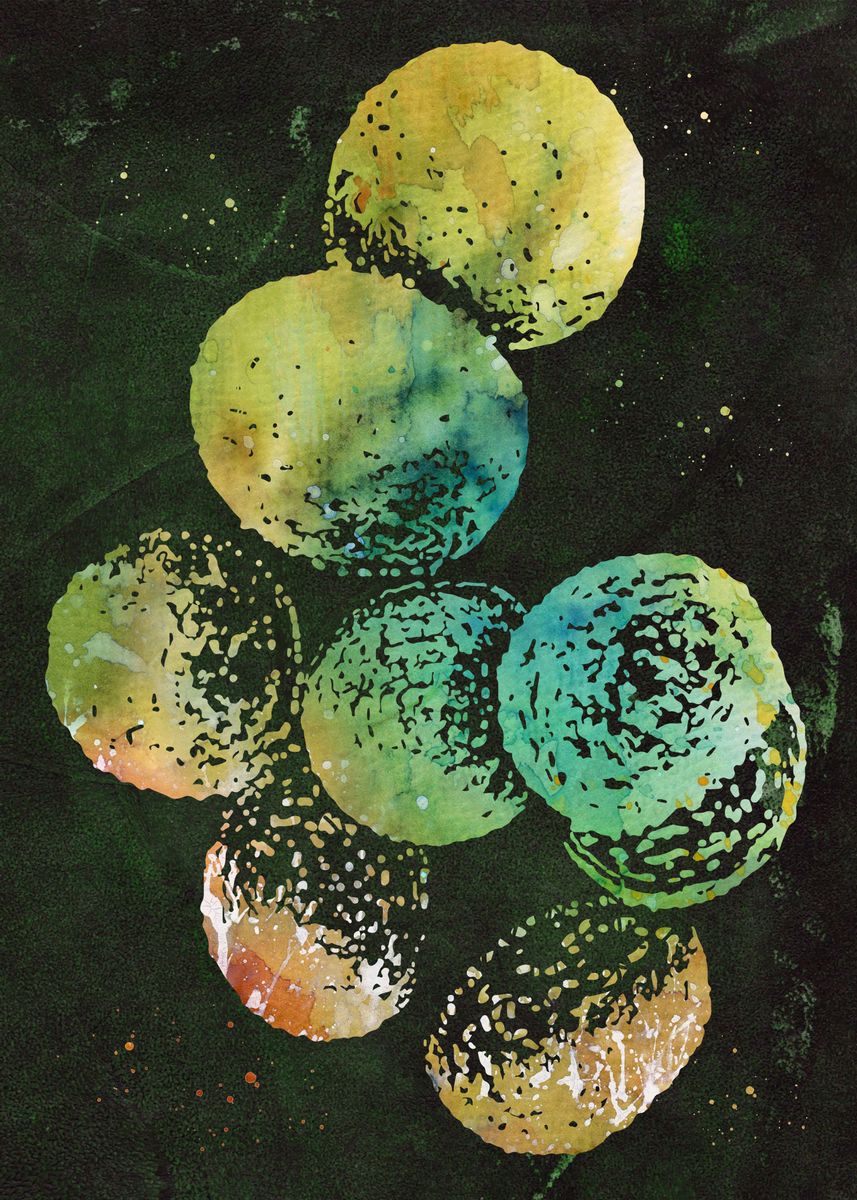 'Staphylococcus Aureus ' Poster, picture, metal print, paint by Erzebet ...