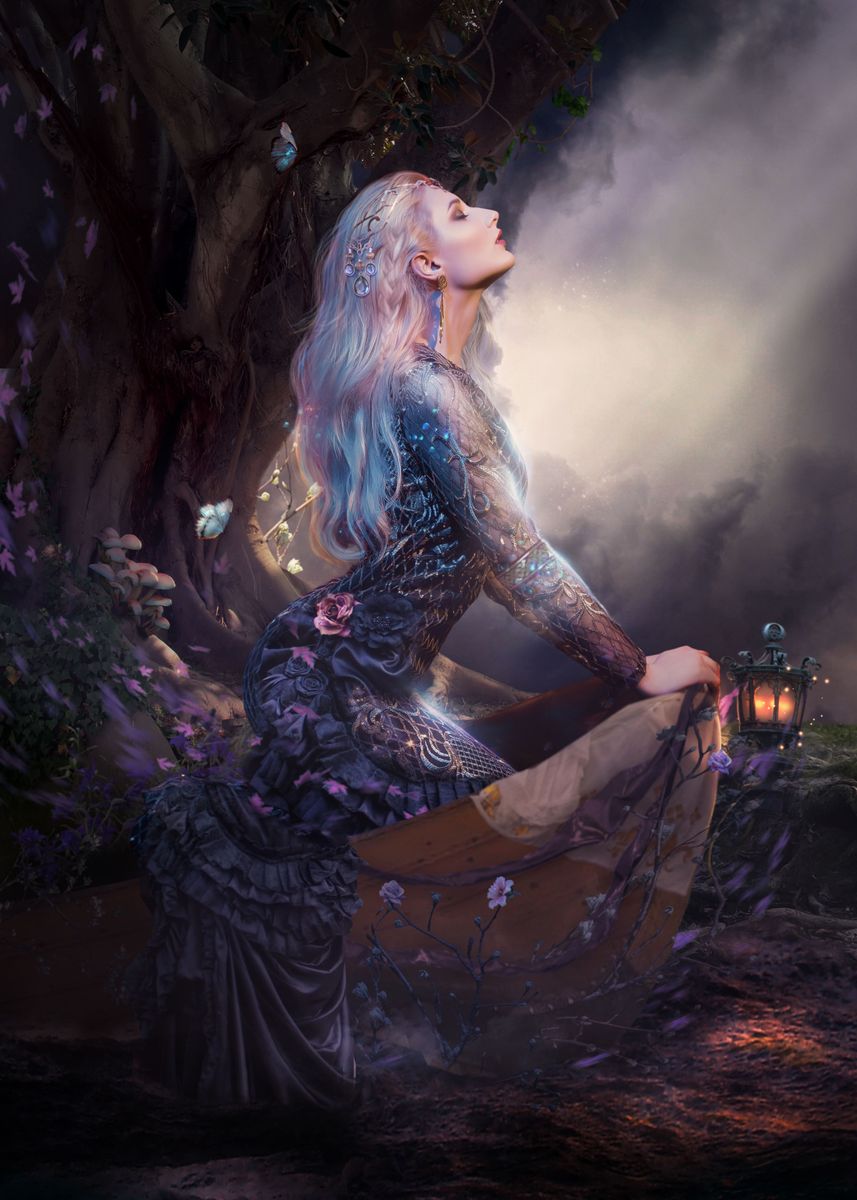 'The Lady of Shallott' Poster, picture, metal print, paint by Alexandra ...