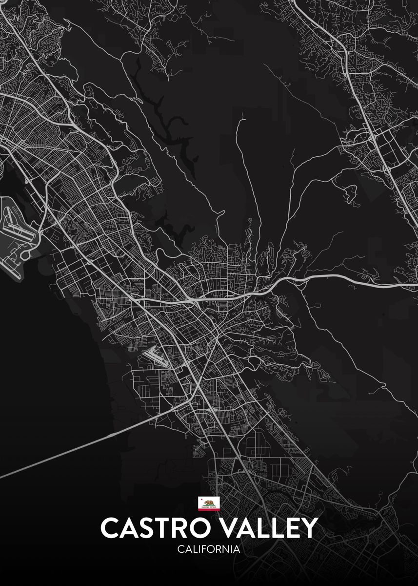 'Castro Valley CA' Poster, picture, metal print, paint by IMR Designs ...