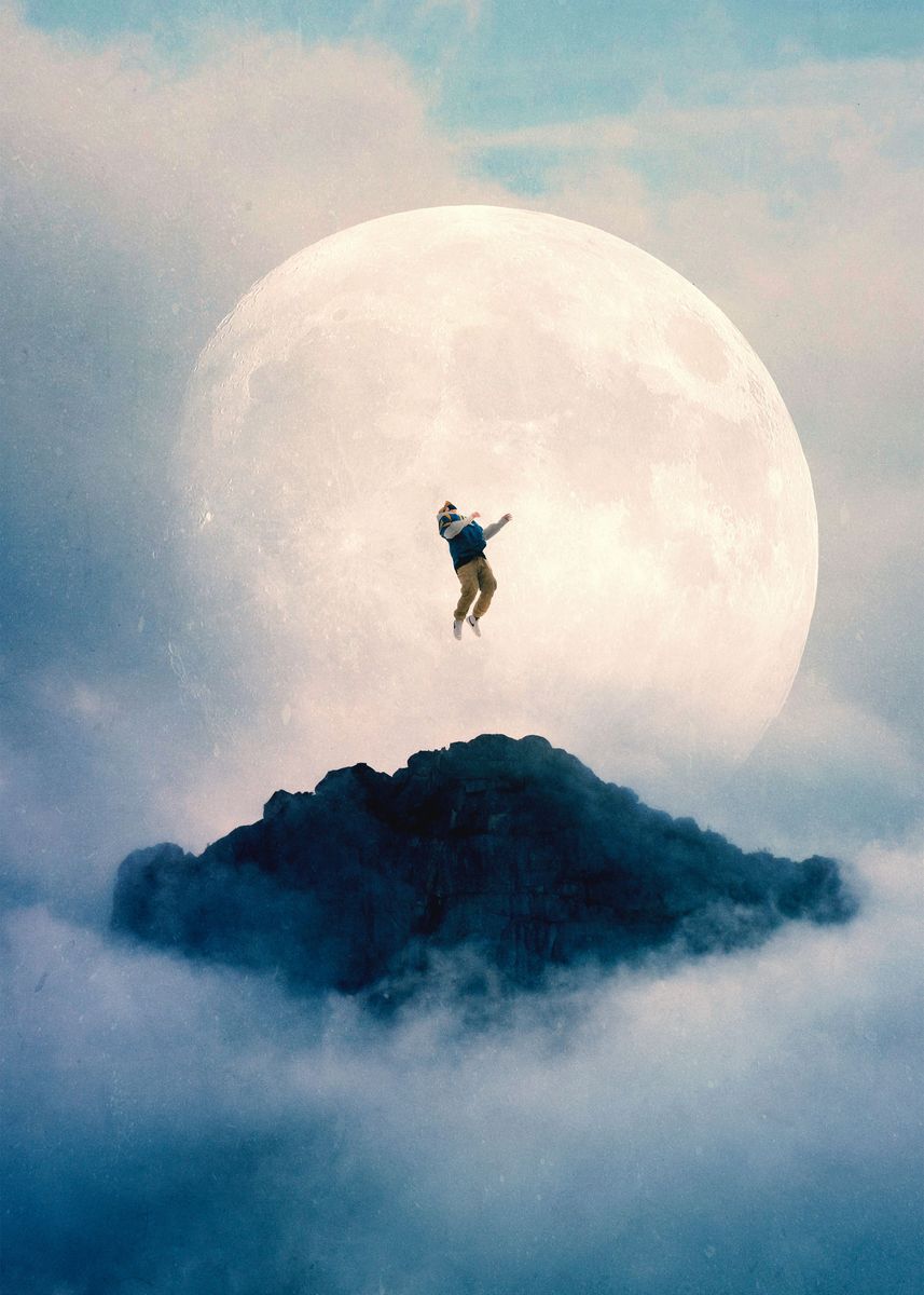 'Escaping' Poster, picture, metal print, paint by seam less | Displate