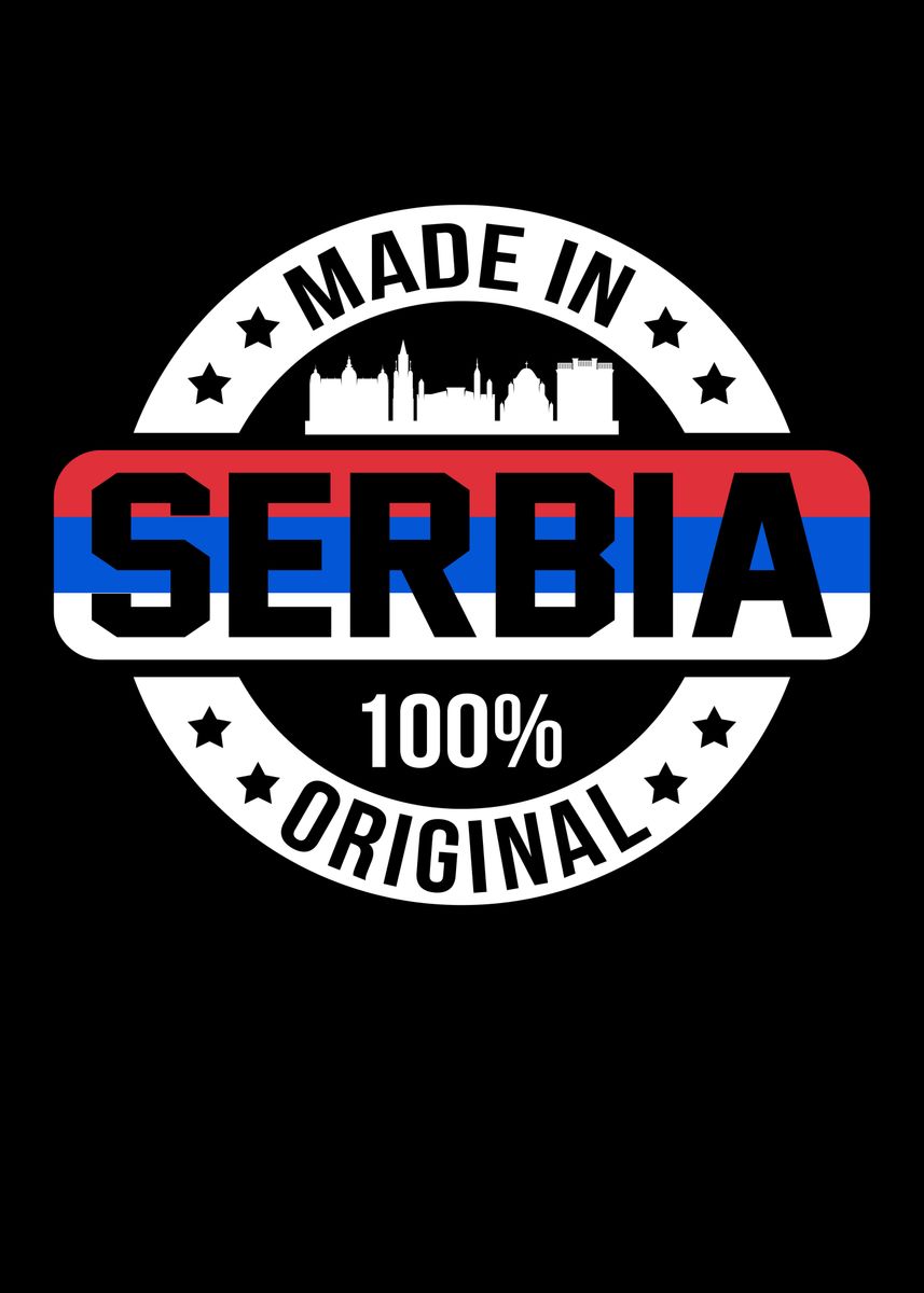 'Serbia Serb Gift Belgrade' Poster, picture, metal print, paint by ...