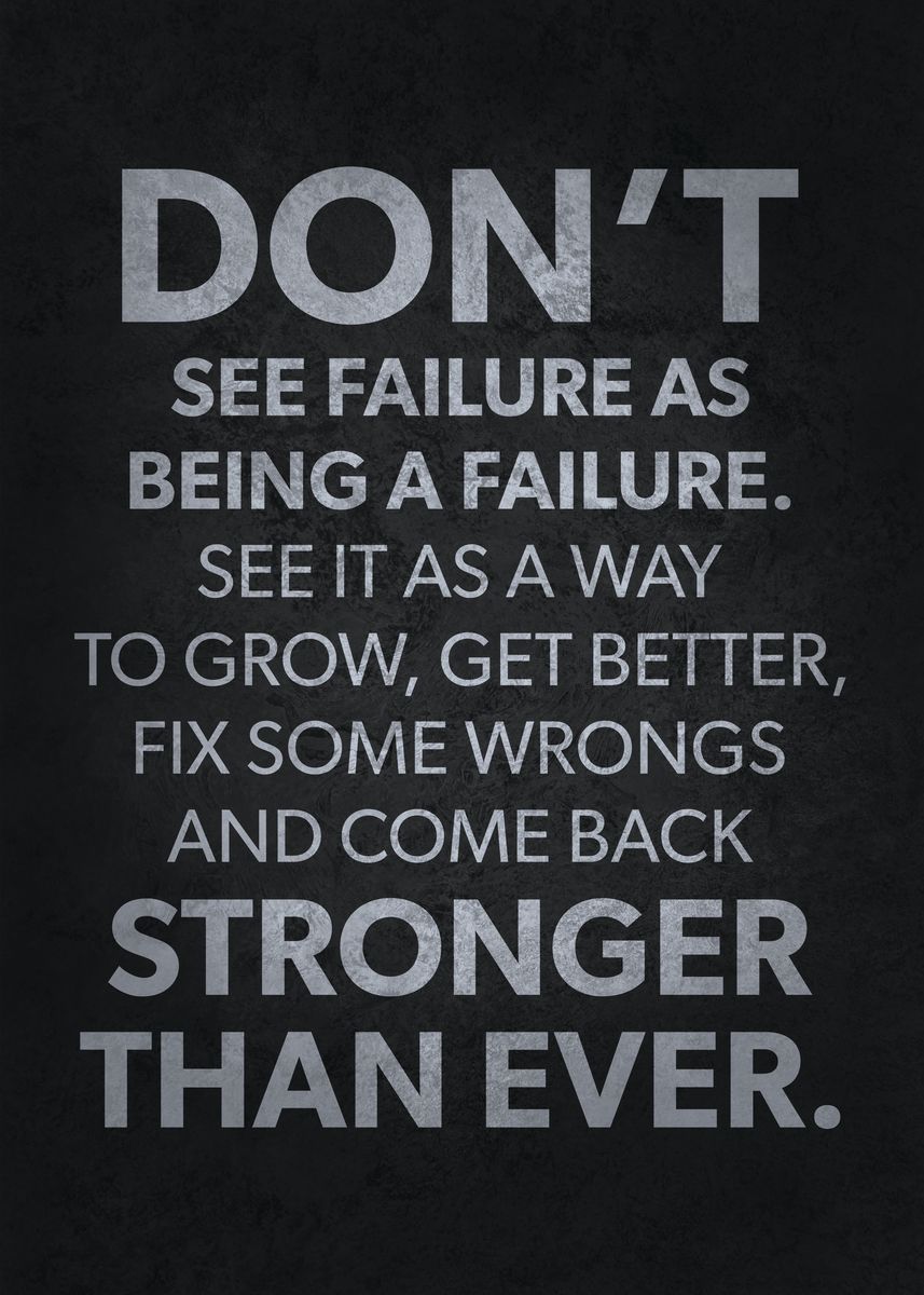 'Come Back Stronger' Poster by CHAN | Displate