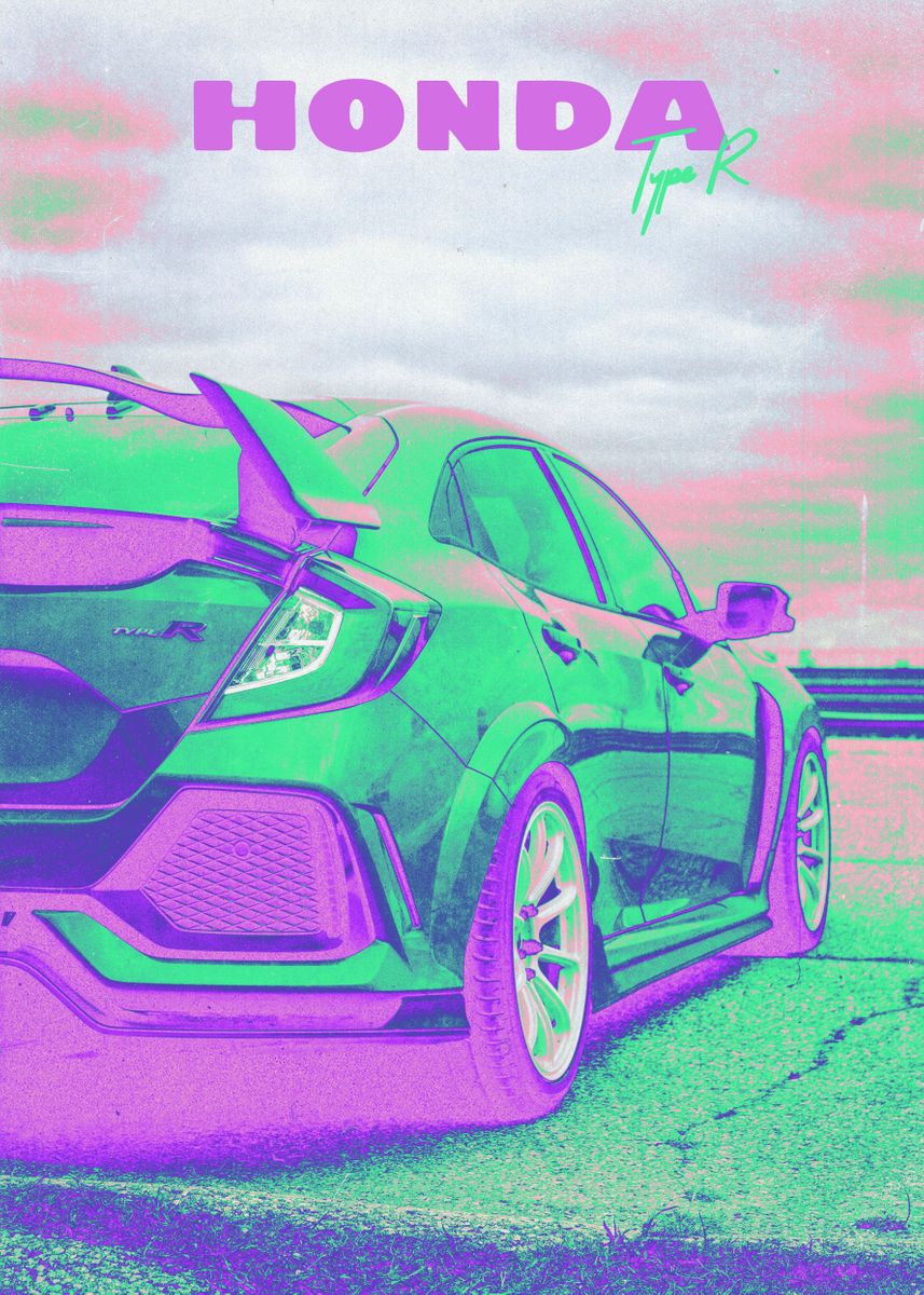 'Type R 06' Poster, picture, metal print, paint by Aphantasiv | Displate