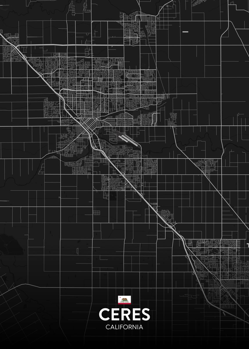 'Ceres CA' Poster, picture, metal print, paint by IMR Designs | Displate