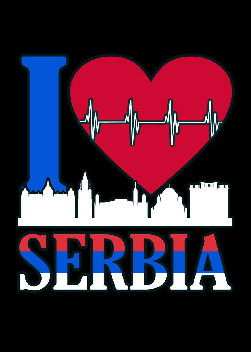 'Serbia Serb Gift Belgrade' Poster by Hexor | Displate