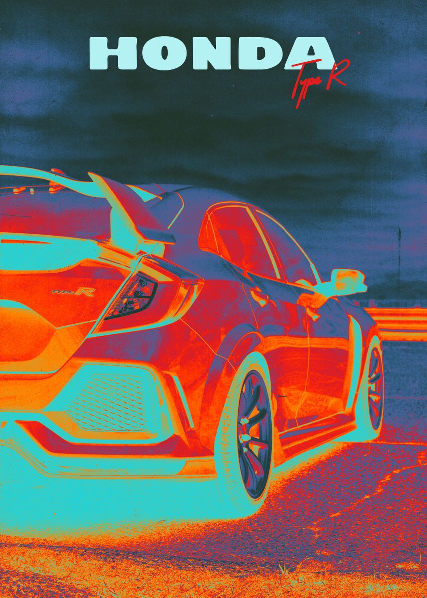 'Type R 08' Poster, picture, metal print, paint by Aphantasiv | Displate