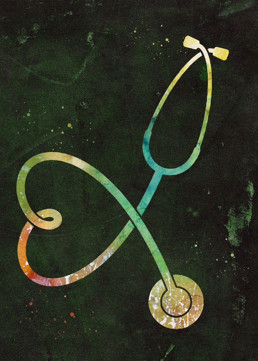 'Stethoscope' Poster, picture, metal print, paint by Erzebet Prikel ...