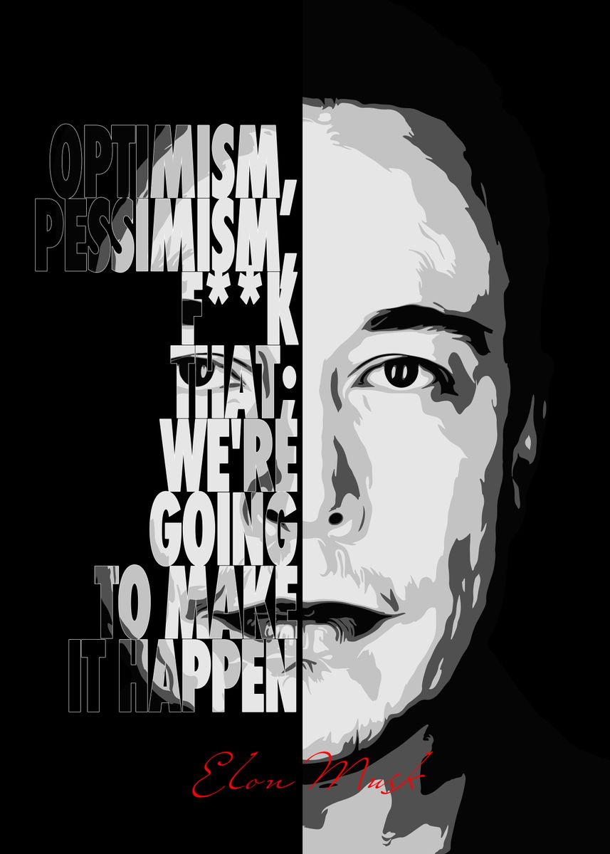 'Elon Musk' Poster by DesignerMind | Displate