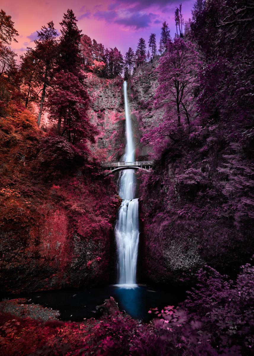 'Colorful Falls' Poster, picture, metal print, paint by Lucas Moore ...