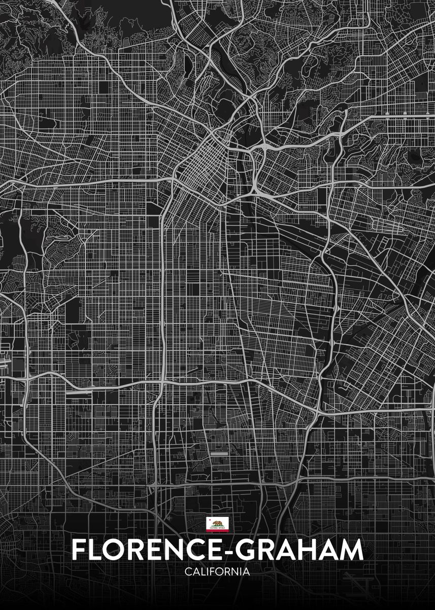 'Florence Graham CA' Poster, picture, metal print, paint by IMR Designs ...