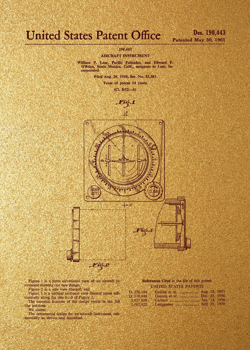 '62 Lear Aircraft Instrume' Poster by Dusty Kuhlman | Displate