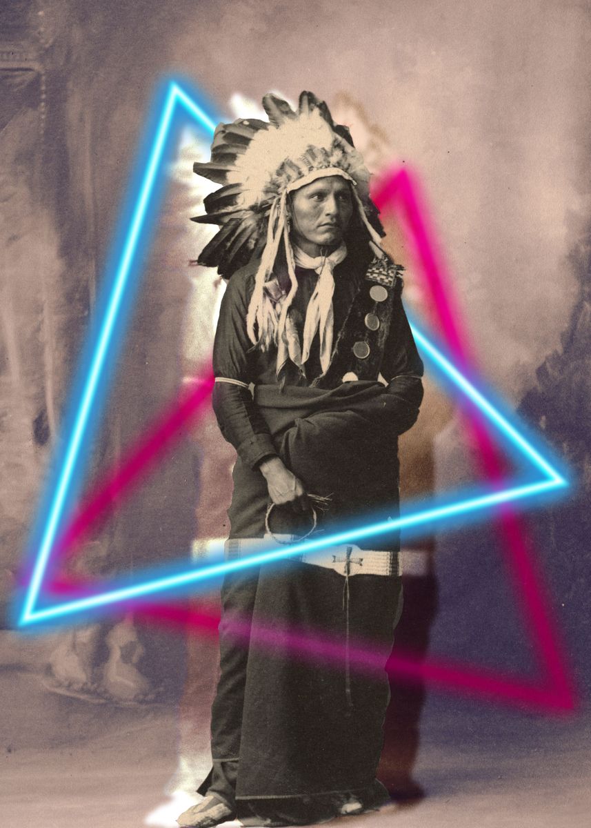 'Cyberpunk Native American' Poster by Aiden Tells | Displate
