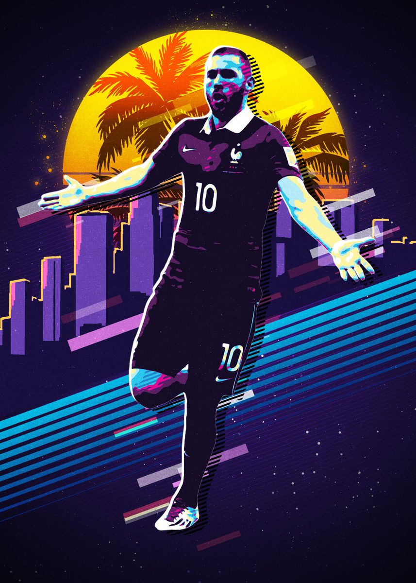 'Karim Benzema Football' Poster, picture, metal print, paint by EPL ...