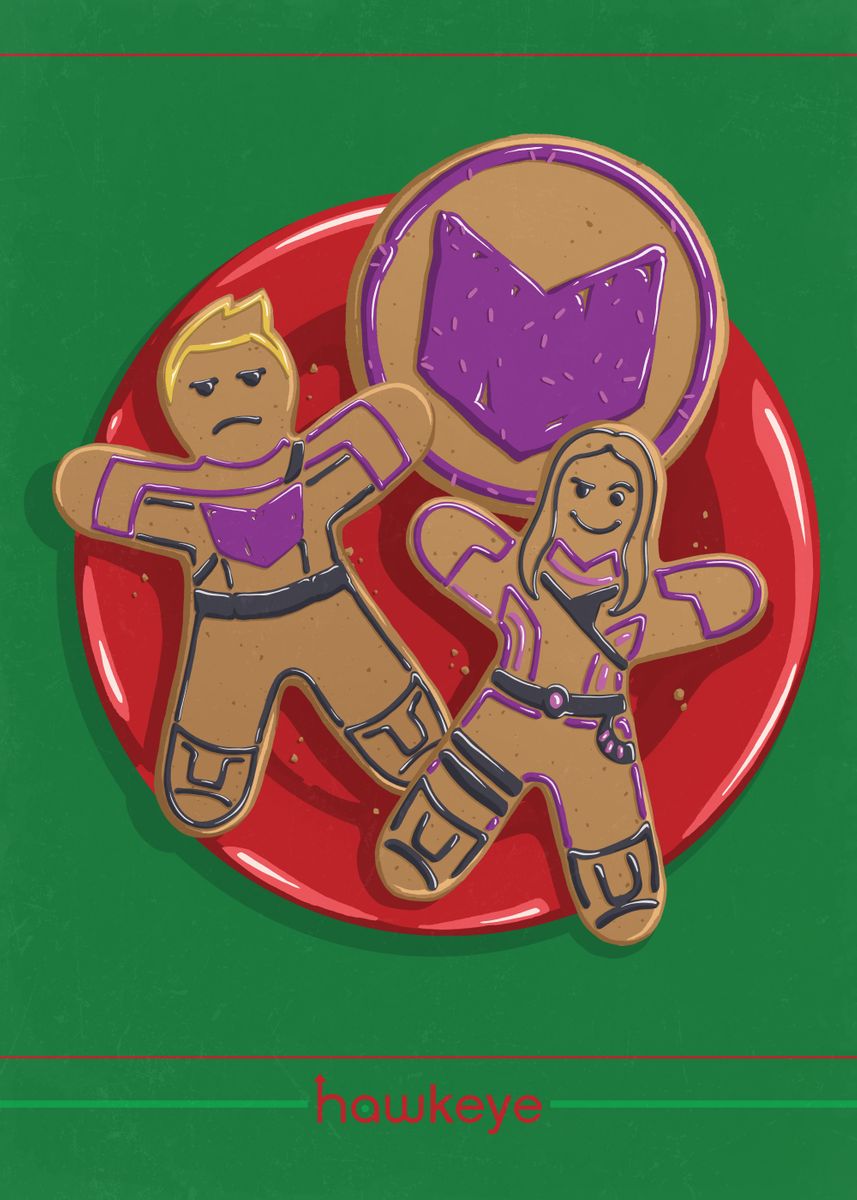 'Hawkeye gingerbread' Poster by Marvel | Displate