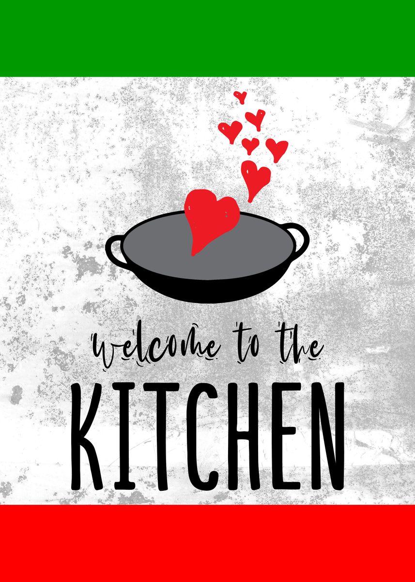 'Italian Kitchen Wall Decor' Poster by Decoratier Qwerdenker | Displate