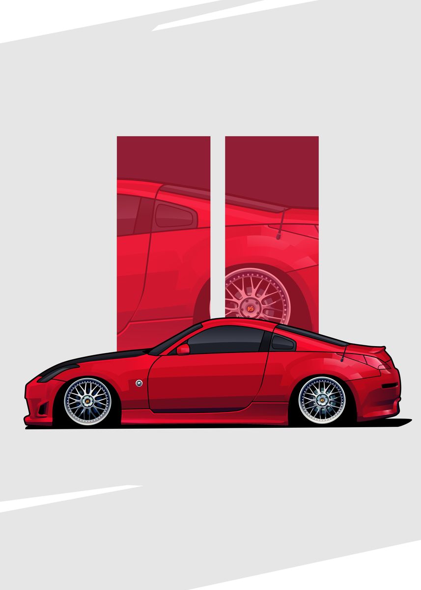 'Nissan 350Z' Poster by kucingtertawa | Displate