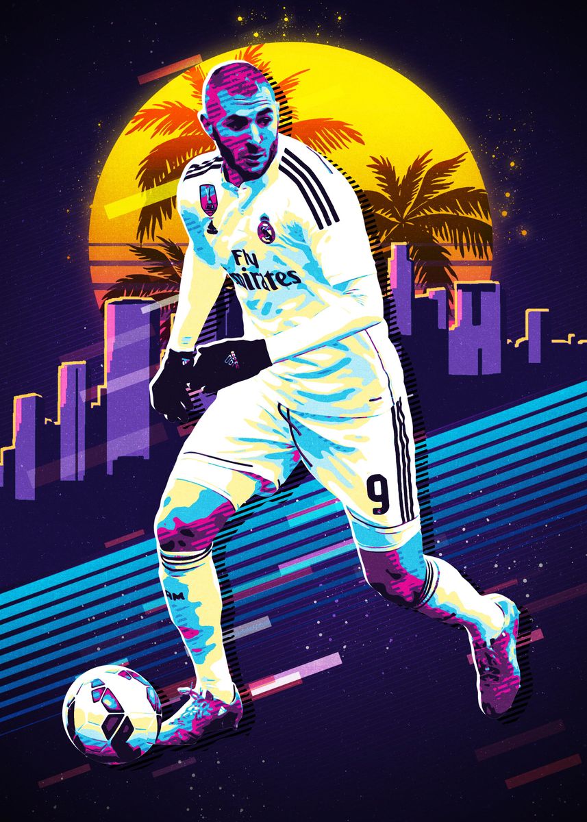 'Karim Benzema Football' Poster, picture, metal print, paint by EPL ...