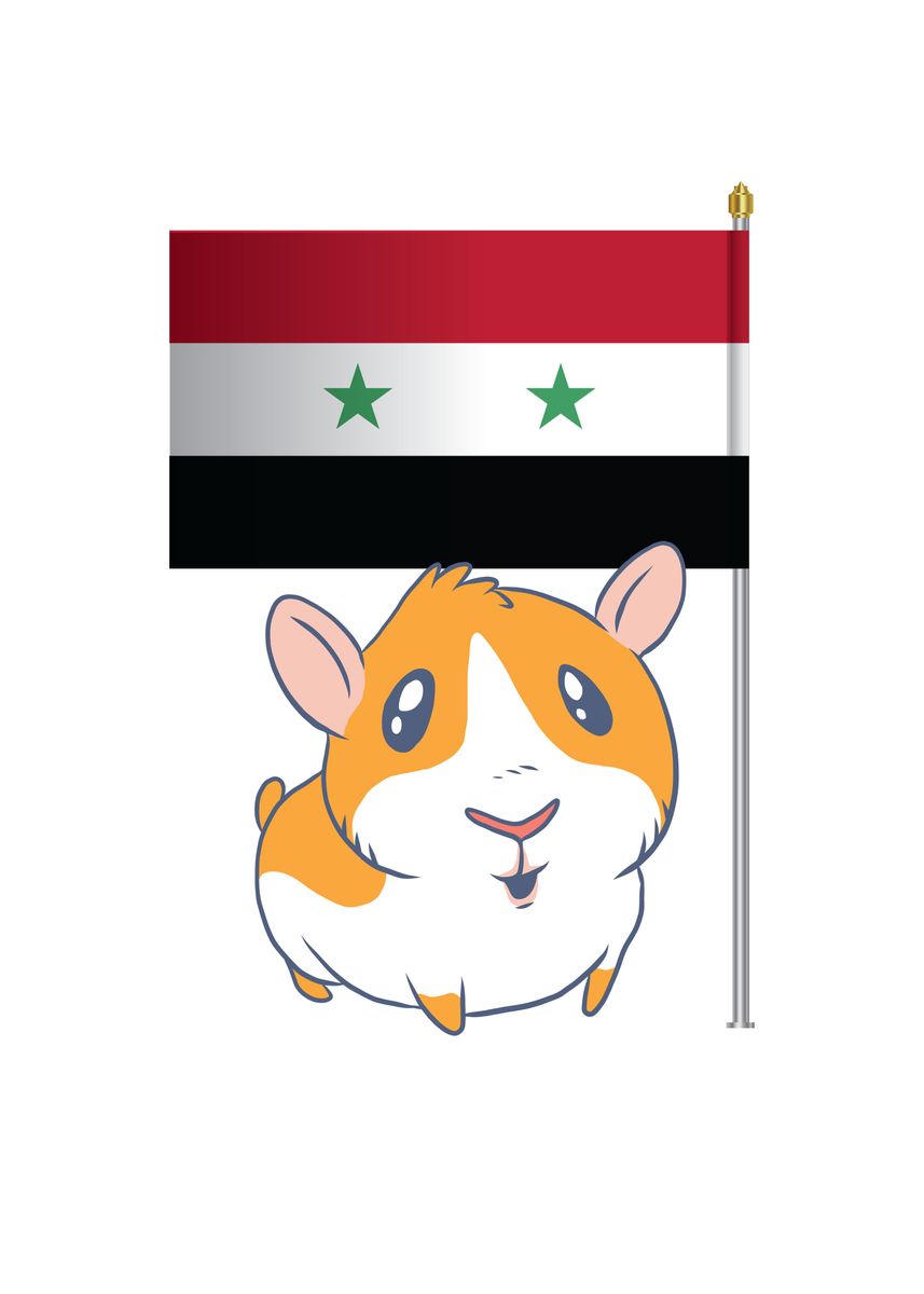 'Hamster Syrian' Poster, picture, metal print, paint by Lukes Pixel ...