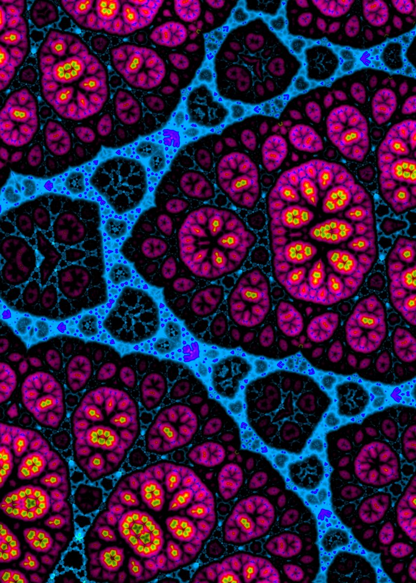 'Jewel Tone Funky Fractal' Poster, picture, metal print, paint by ...