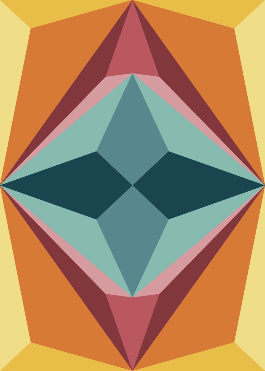 '70s Geometric Pattern 1' Poster by Josh B | Displate