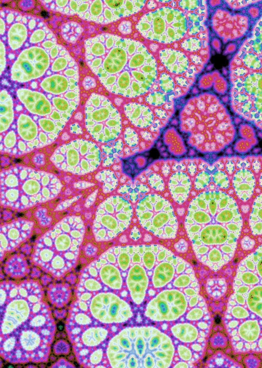 'Vibrant Neon Fractal Art' Poster by Kaleiope Studio | Displate