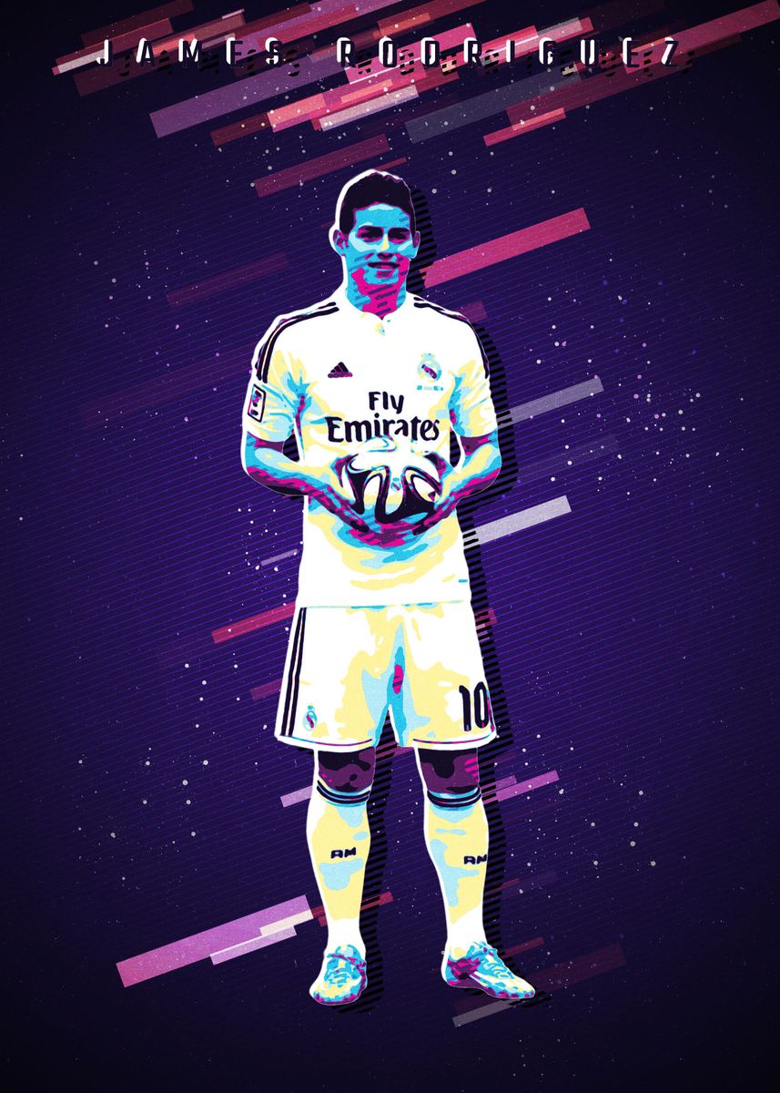 'James Rodriguez Football' Poster by Zachariah Stacey | Displate