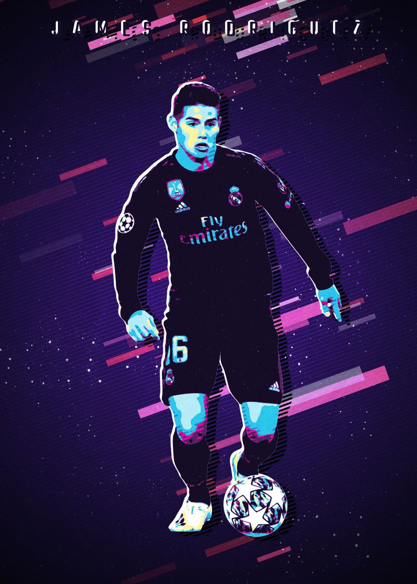 'James Rodriguez Football' Poster by Zachariah Stacey | Displate