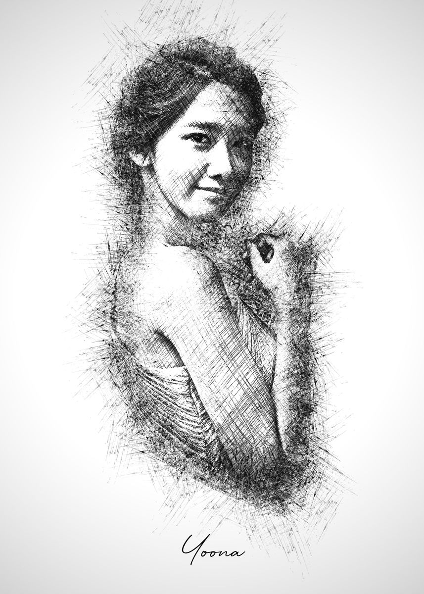 'Yoona SNSD' Poster, picture, metal print, paint by Clay Williams ...