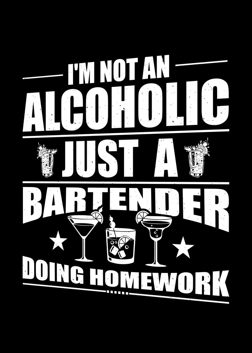'Bartender Sayings' Poster by Steven Zimmer | Displate